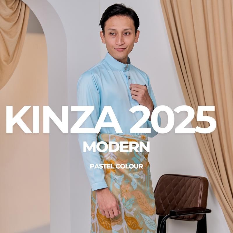 [Orange.MY][PASTEL COLOR] Kinza Premium Modern Slim Fit Malay Shirt ...
