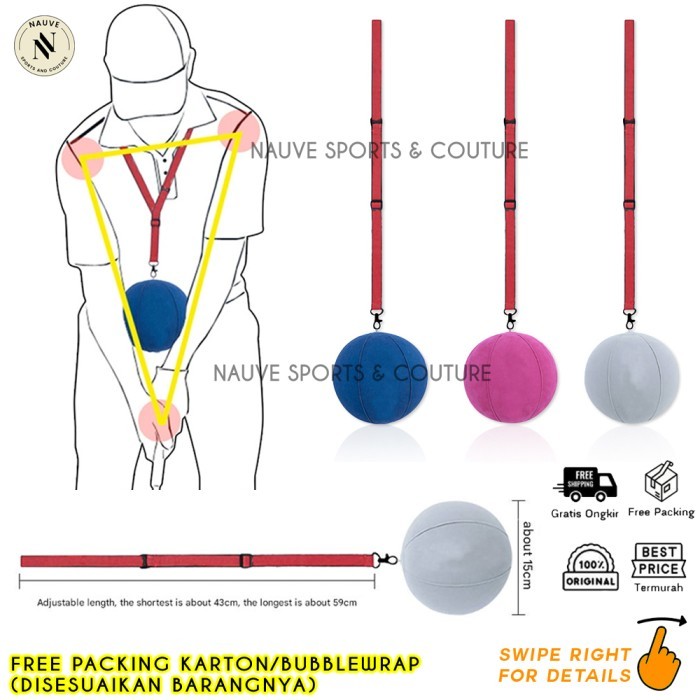 Golf Swing Training Aids Ball Posture Inflatable Trainer Arm Corrector ...