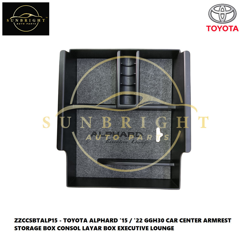 TOYOTA ALPHARD '15 / '22 GGH30 CAR CENTER ARMREST STORAGE BOX CONSOL ...