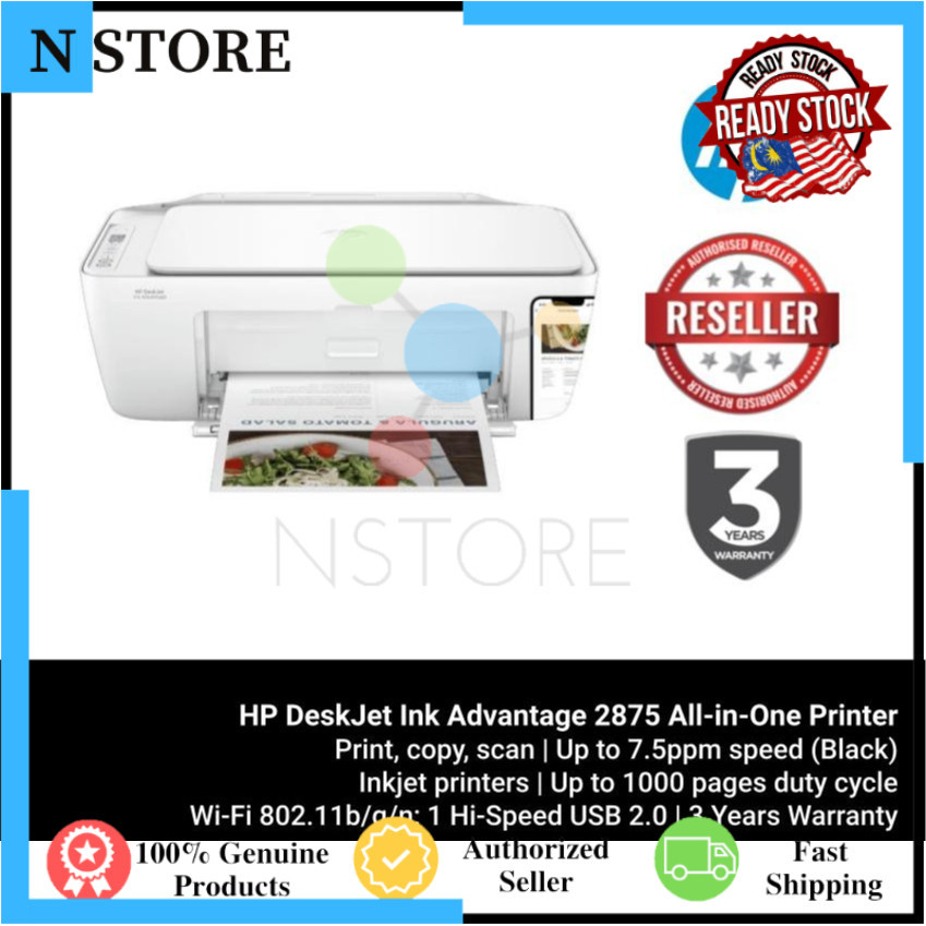 HP DeskJet Ink Advantage 2875 All-in-One Printer | Shopee Malaysia