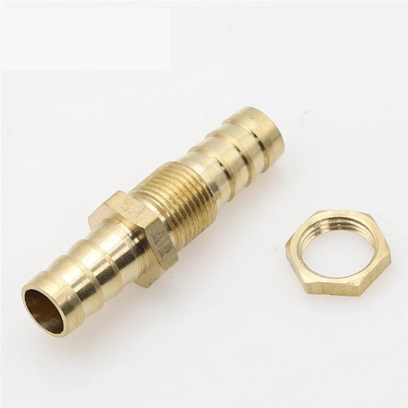 Brass Hose Barb Bulkhead Fitting Connector – 6mm, 8mm, 10mm, 12mm, 14mm ...