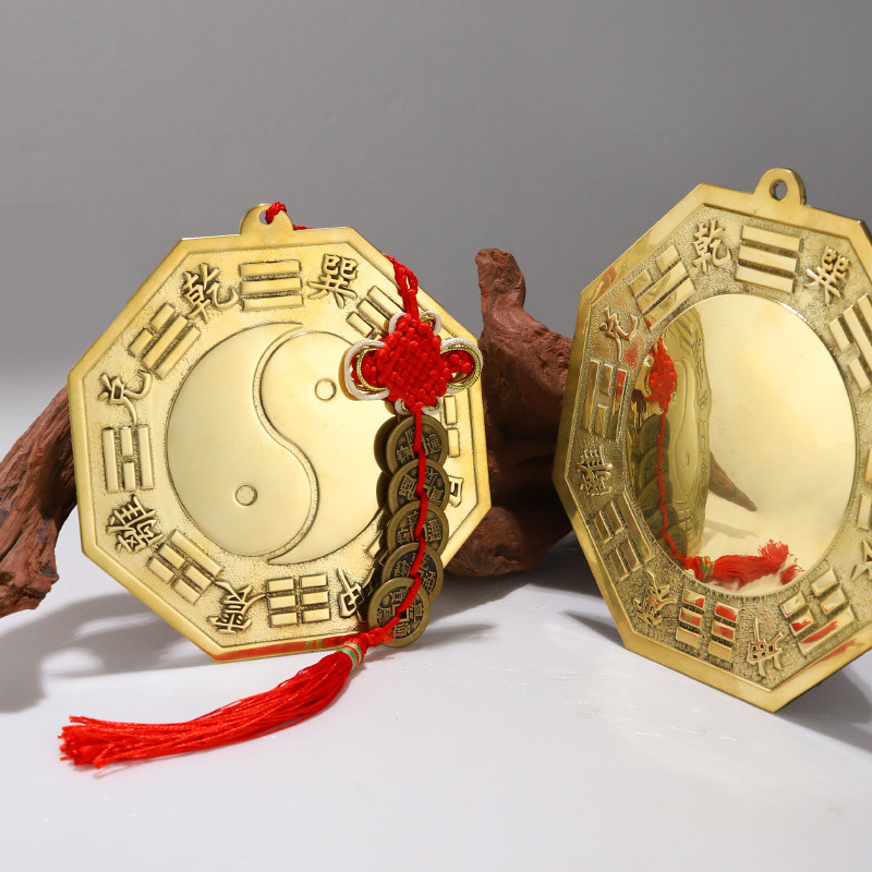 Pure Copper Solid Gossip Mirror Pendant Brass Tai Chi Mirror Home ...