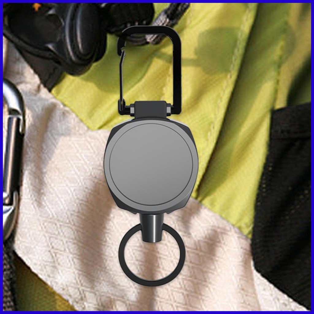 Retractable Badge Holder With Carabiner Key Chain Extender ID Key ...
