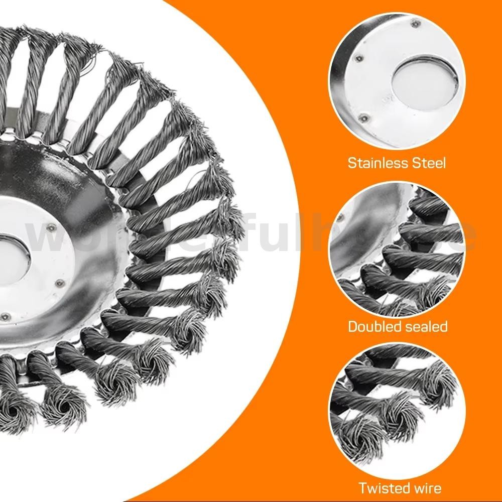 Wonderful Upgrade 6/8/10 Inch Weed Brush Cutter Universal Rotary Wire ...