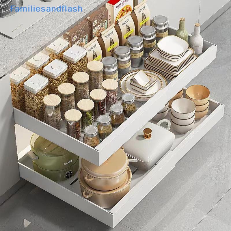 Familiesandflash> Expandable Pull-out Kitchen Storage Rack With Slide ...