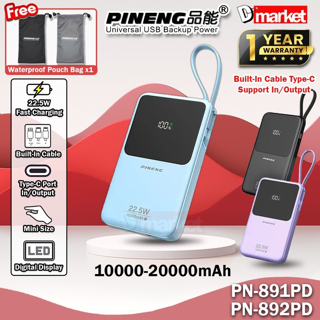 Pineng PN891 10000mAh Powerbank Pineng Pineng PN892 20000mAh Fast ...