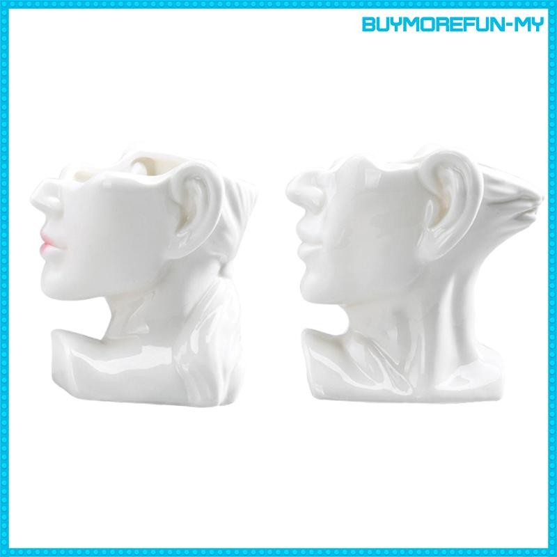 [BuymorefunMY] Abstract Human Face Artwork Chopstick Holder Porcelain ...