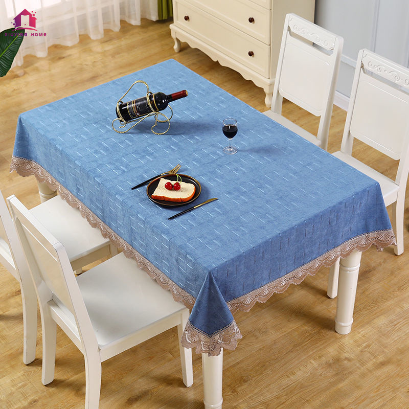 Round table tablecloth, cotton linen plain tablecloth, rectangular ...