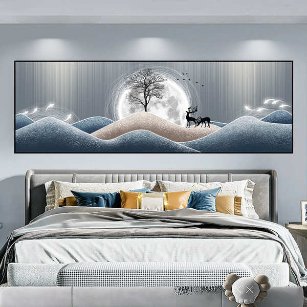 wallpaper sticker aesthetic things for room Lukisan hiasan sisi katil ...