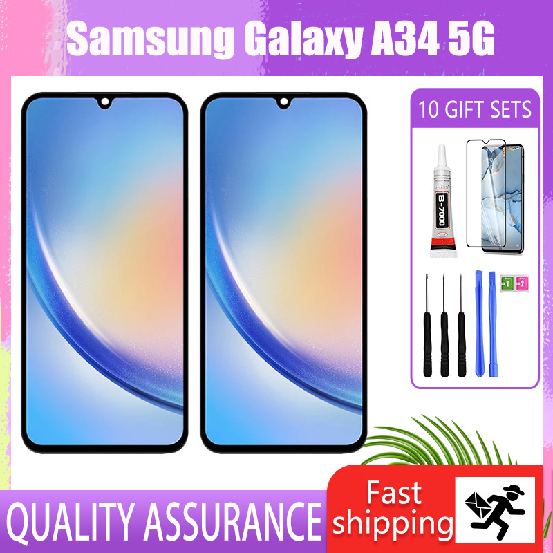 Original AMOLED Samsung Galaxy A34 5G LCD Display Touch Screen With ...