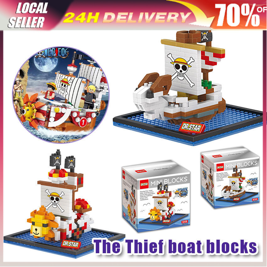 One Piece Mini Pirate Ship Building Block educational toys For Boys ...