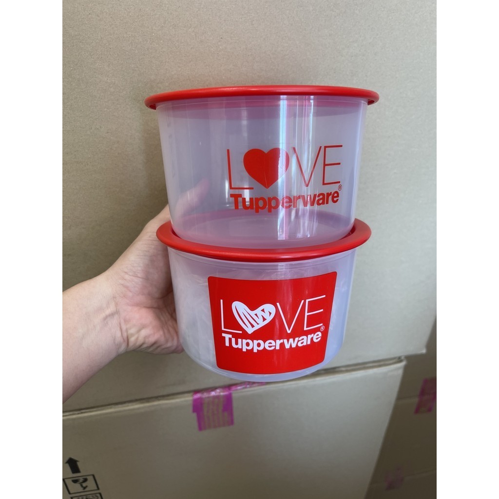 Tupperware LOVE One Touch Topper Small (2) 950ml | Shopee Malaysia