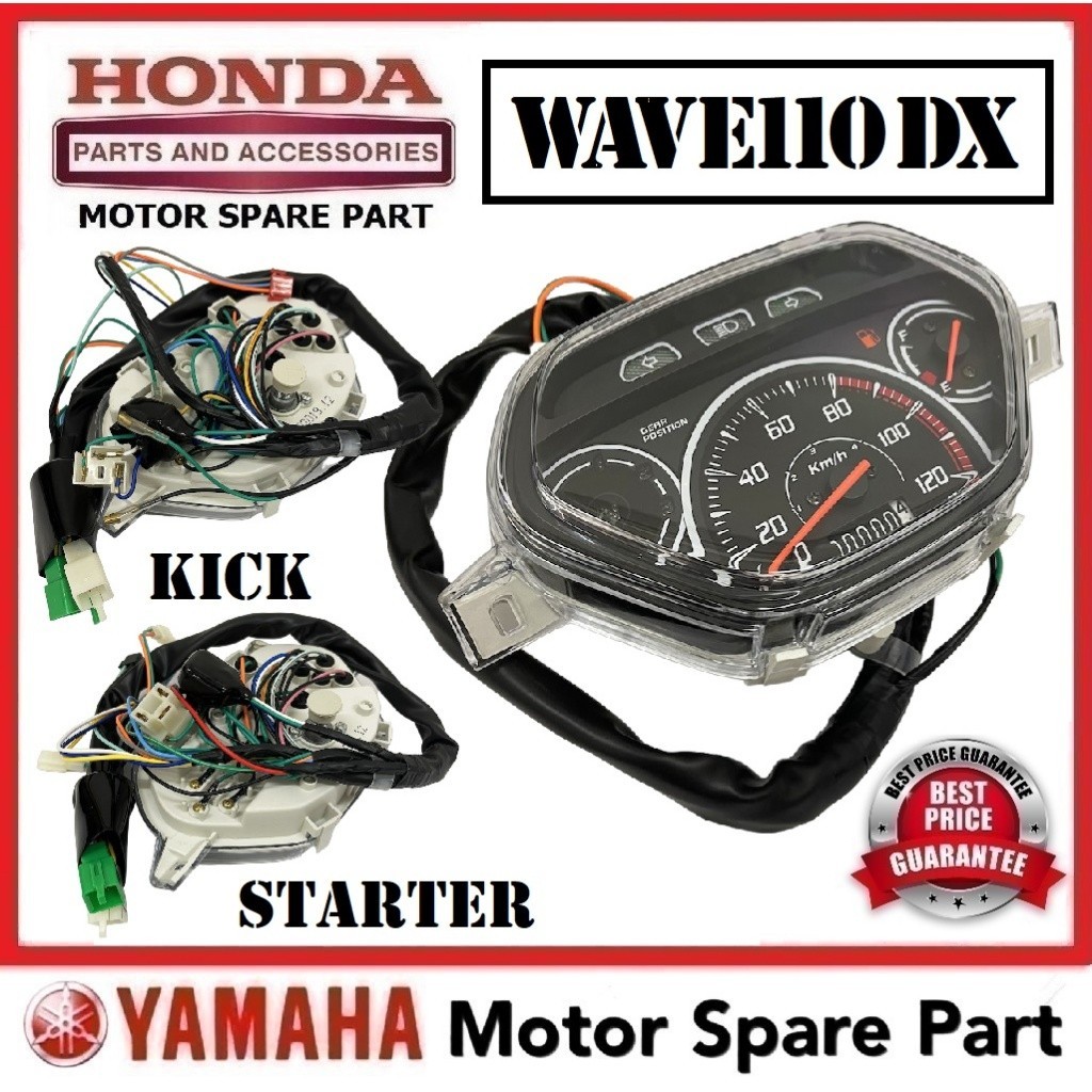 HONDA WAVE110 DX METER ASSY 0 SPEEDOMETER SPEEDO STARTER STARTOR STATER ...