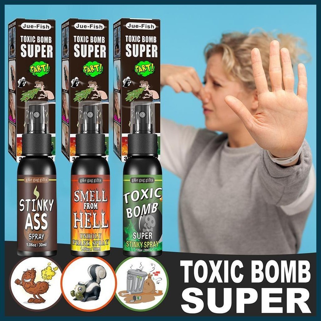 30ml Novelty Liquid Fart Gag Prank Joke Spray Can Stink Bomb Smelly ...