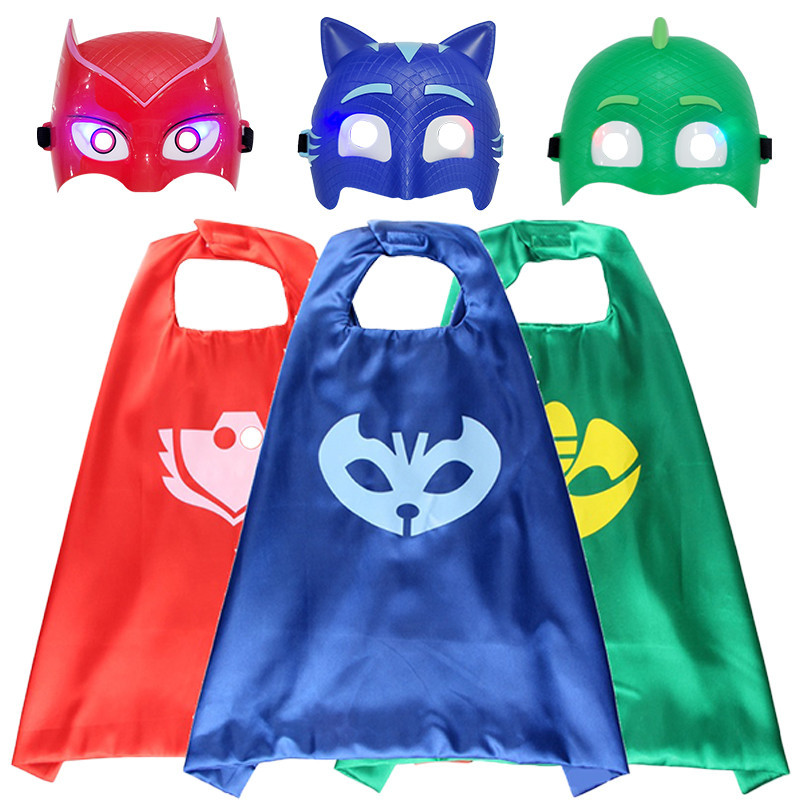 PJ Masks Lighted Masks Kids Toys Silicone Bracelet Cosplay Costume ...