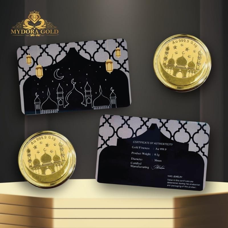 MYDORA Let's Perform Tarawikh 999.9 Gold Wafer Coin (0.1g) | Shopee ...