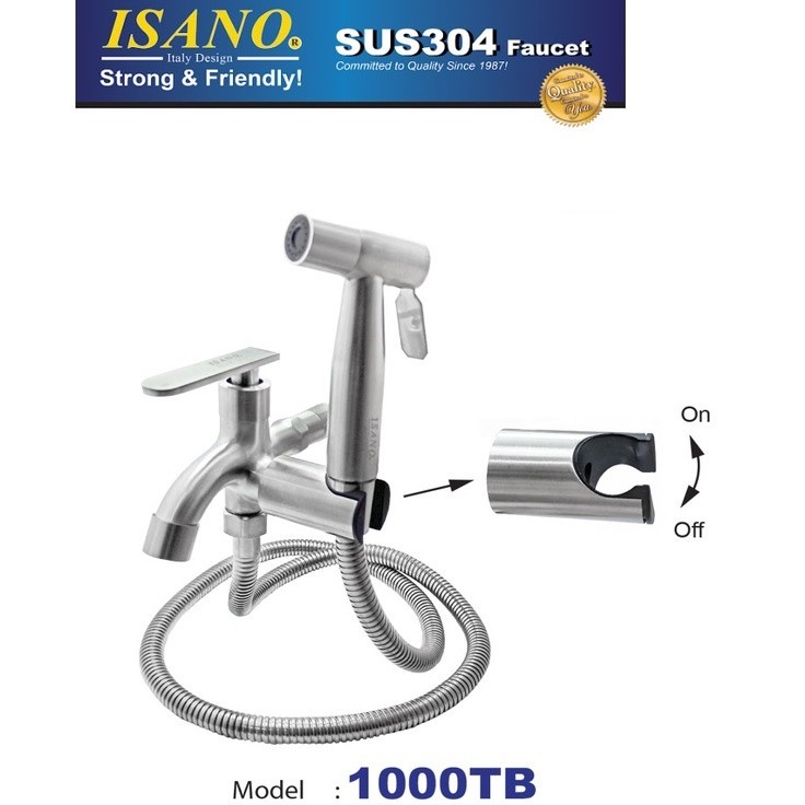 ISANO Stainless Steel SUS304 2Way Tap With Bidet Spray Set Model:1000TB ...