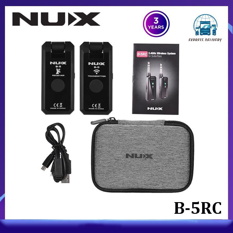 (In stock)NUX B-5RC 2.4GHz Wireless System Guitar Transmitter Receiver ...