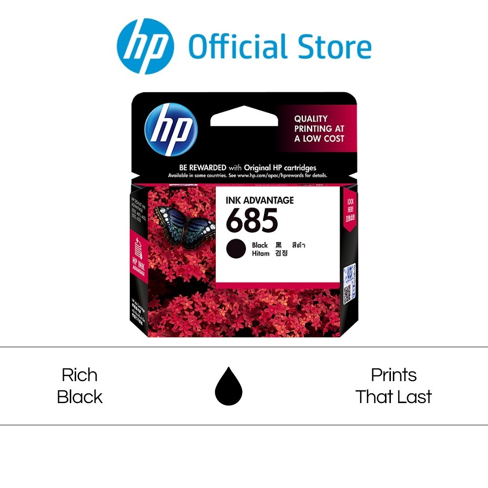 HP 685 Black Original Ink Advantage Cartridge / HP Deskjet Ink ...