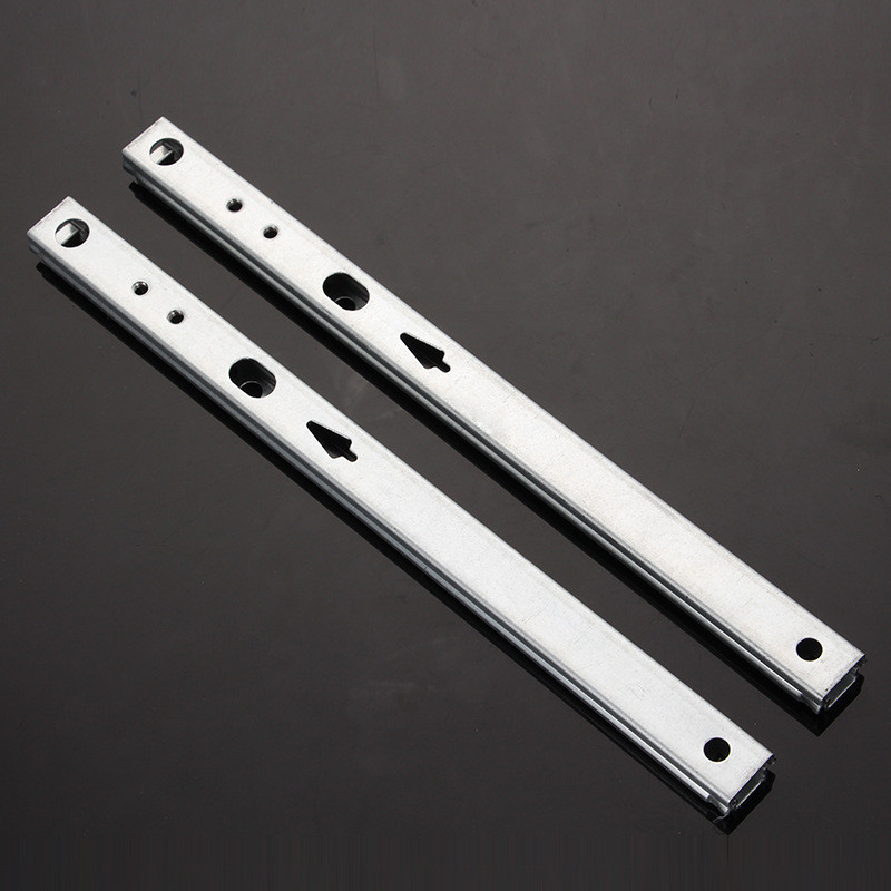 2 Piece 8 "-16" Ball Bearing Drawer Guides Furniture Slide Steel Ball ...