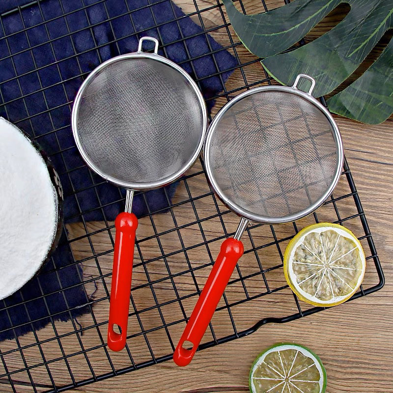 Stainless Steel Japan Minex Powder Sieve/Snow Sugar Sieve/Red Handle ...