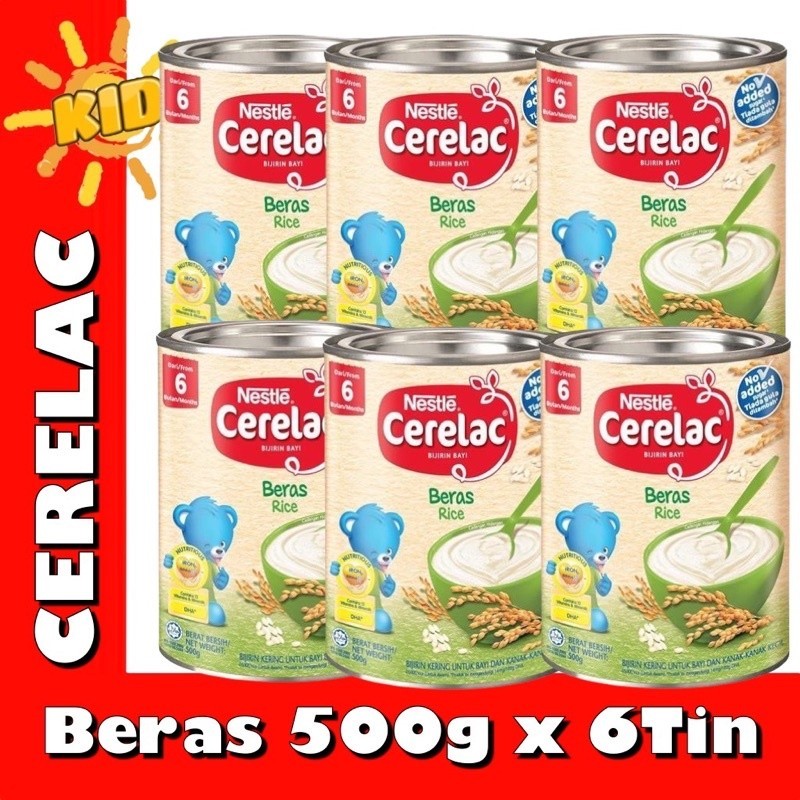 Nestle Cerelac Rice 500g X 6 Tin Exp:11/2024 | Shopee Malaysia