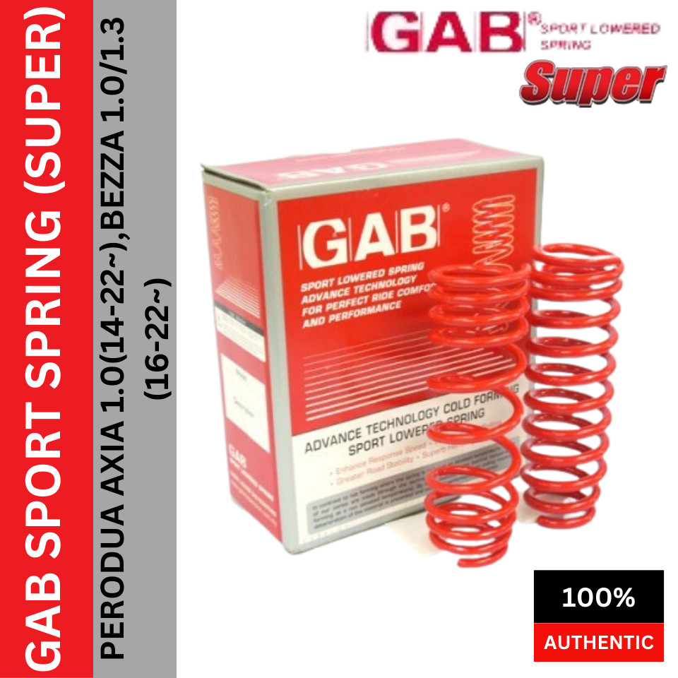 GM-PRD008 GAB SUPER SPORT LOWERED COIL SPRING PERODUA AXIA 1.0(14-22 ...