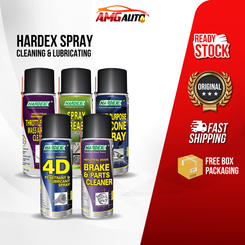 HARDEX SPRAY (4D ANTIRUST, THROTTLE, SILICONE, GREASE, BRAKE CLEANER ...