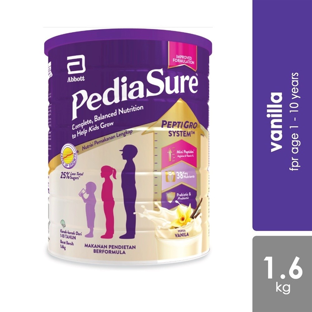 PediaSure Peptigro Vanilla 1.6 kg (Complete Nutrition for Age 1-10) [Exp Date: 10/2024] | Shopee ...