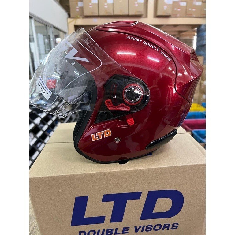 LTD INFINITY AVENT DOUBLE VISOR HELMET (RED) | Shopee Malaysia