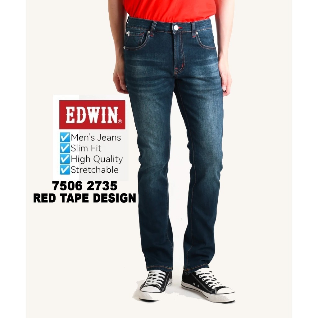 ORIGINAL EDWIN JEANS 506 (7506 2735) (SLIM FIT) RED TAG DESIGN TERBARU ...