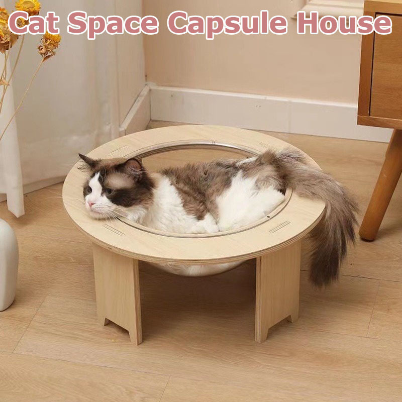Cat Space Capsule House Capsule Sleeping Shelf Bed House Detachable ...