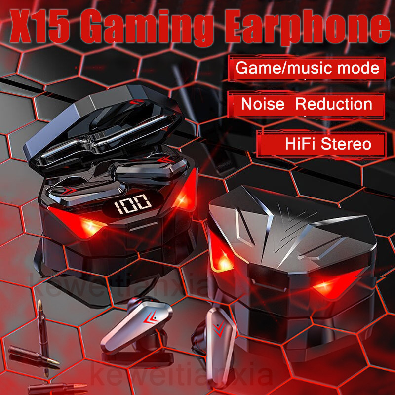 Original Bluetooth Earphone X15 TWS LED Power Display Wireless Earbuds ...