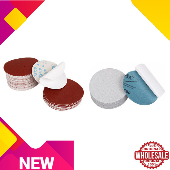 ABRASIVE MALL SANDPAPER WHITE SAND DOUBLE SIDED TAPE SANDING DISC PSA ...