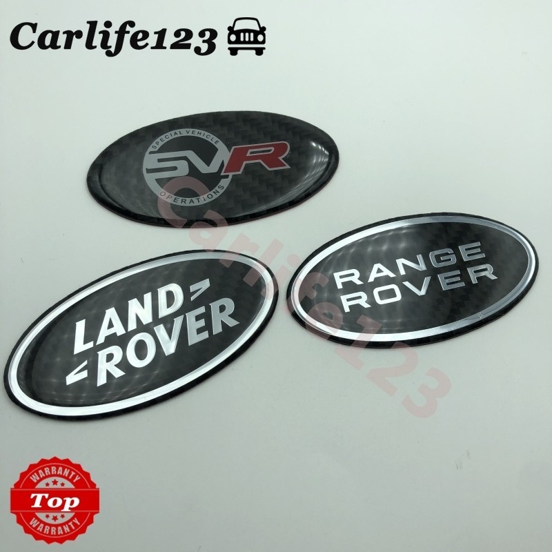 For Land Rover Range Rover Evoque SVR Logo Emblem Carbon Fiber Sticker ...