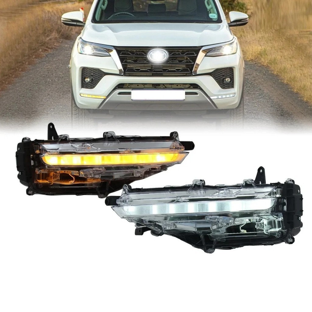 Car front L/R LED front Bumper DRL Daytime Running Light Turn Signal ...