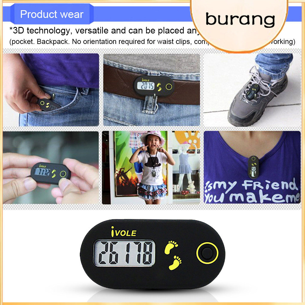 Ivole Digital Step Pedometer Walking Distance Men Display Counting ...