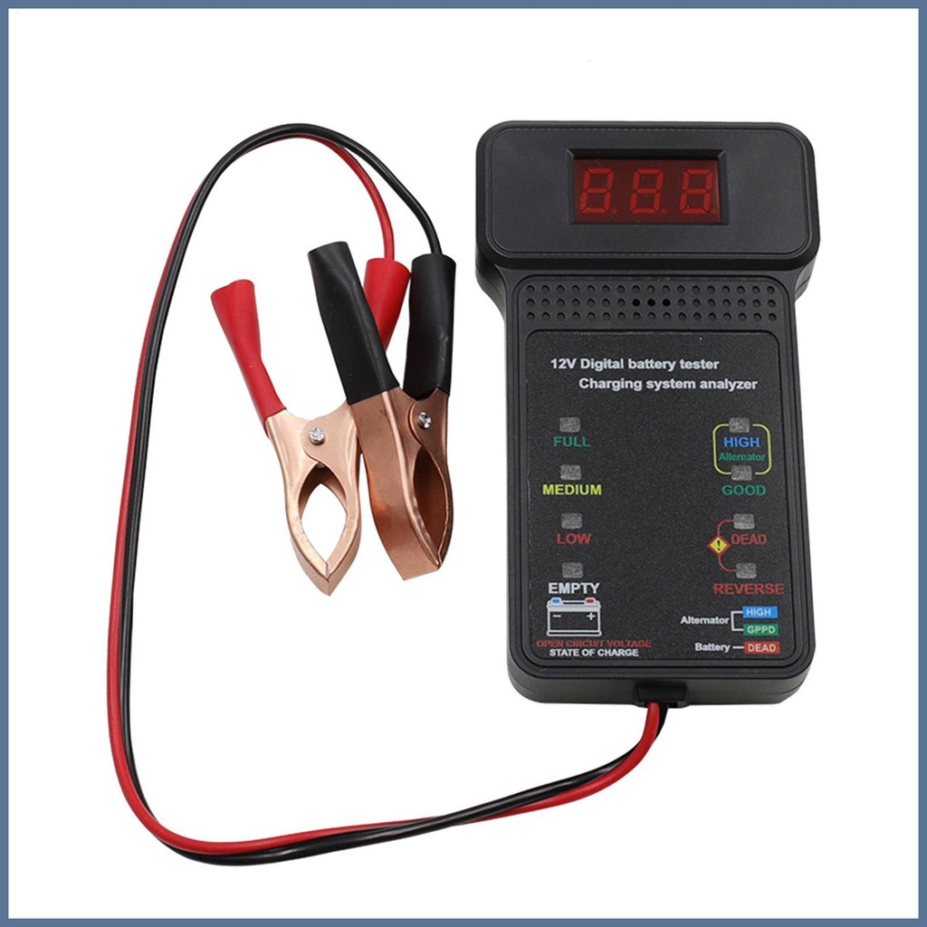 Car Battery Tester LED Display Digital Battery Alternator Starter ...