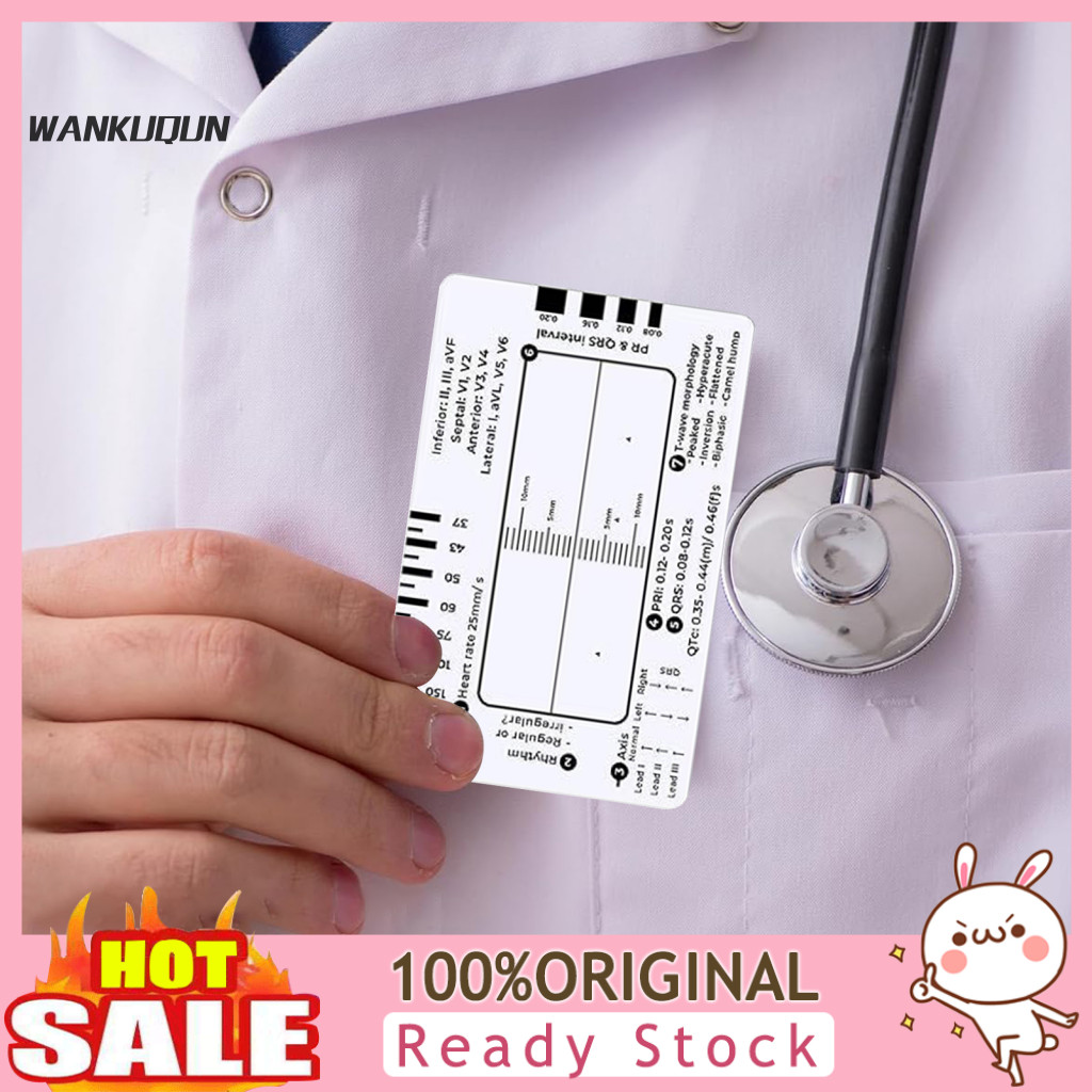 [Ready stock] Ekg Interval Measurement Card Ekg Interpretation Tool ...