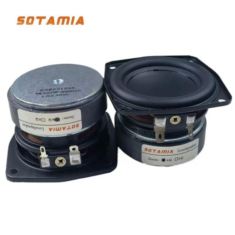 SOTAMIA 2Pcs 3 Inch Subwoofer Speaker 4 Ohm 35W Audio Bass Woofer DIY ...