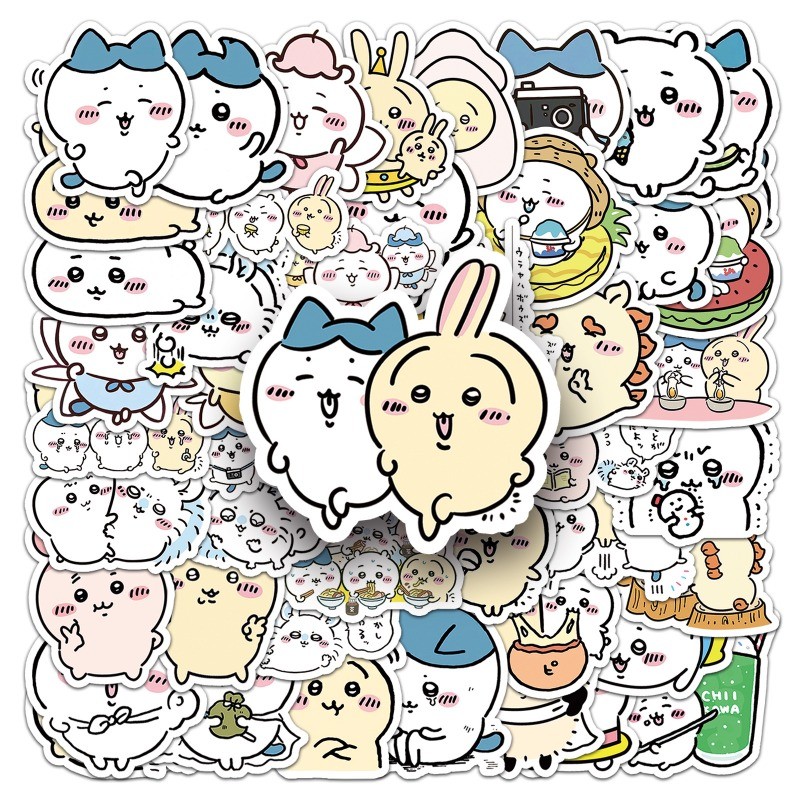60PCS Cute Anime Chiikawa Stickers Cartoon Decals DIY Decoration ...