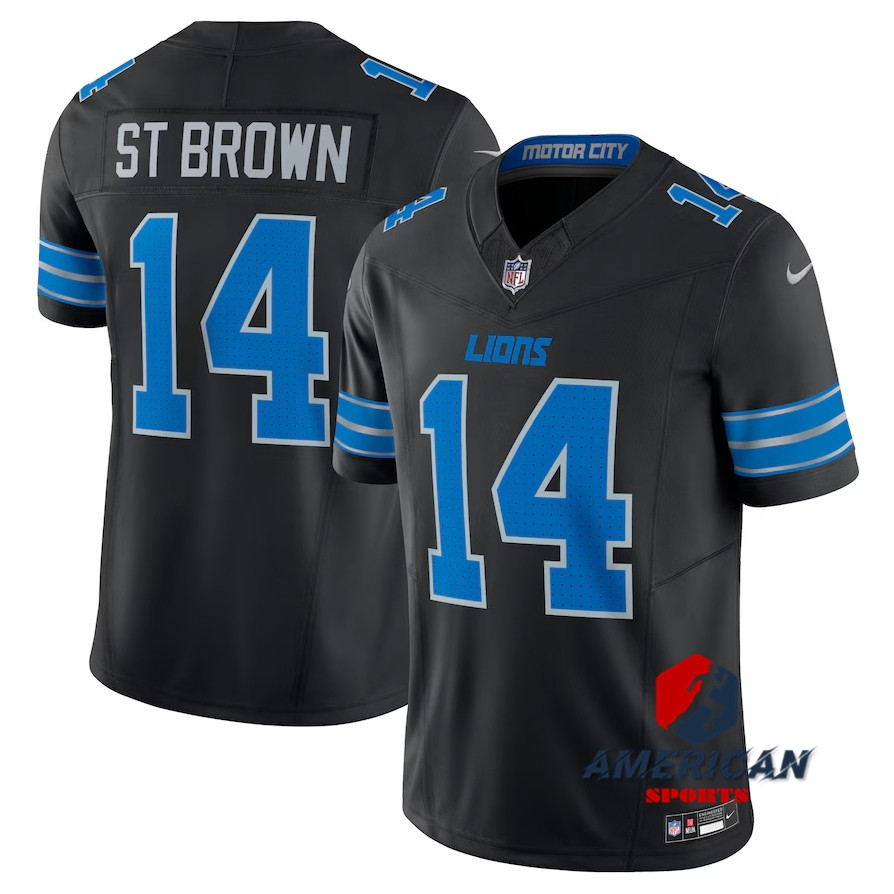 Men's NFL Detroit Lions Amon-Ra St. Brown Limited Edition Black American Football Jersey ...