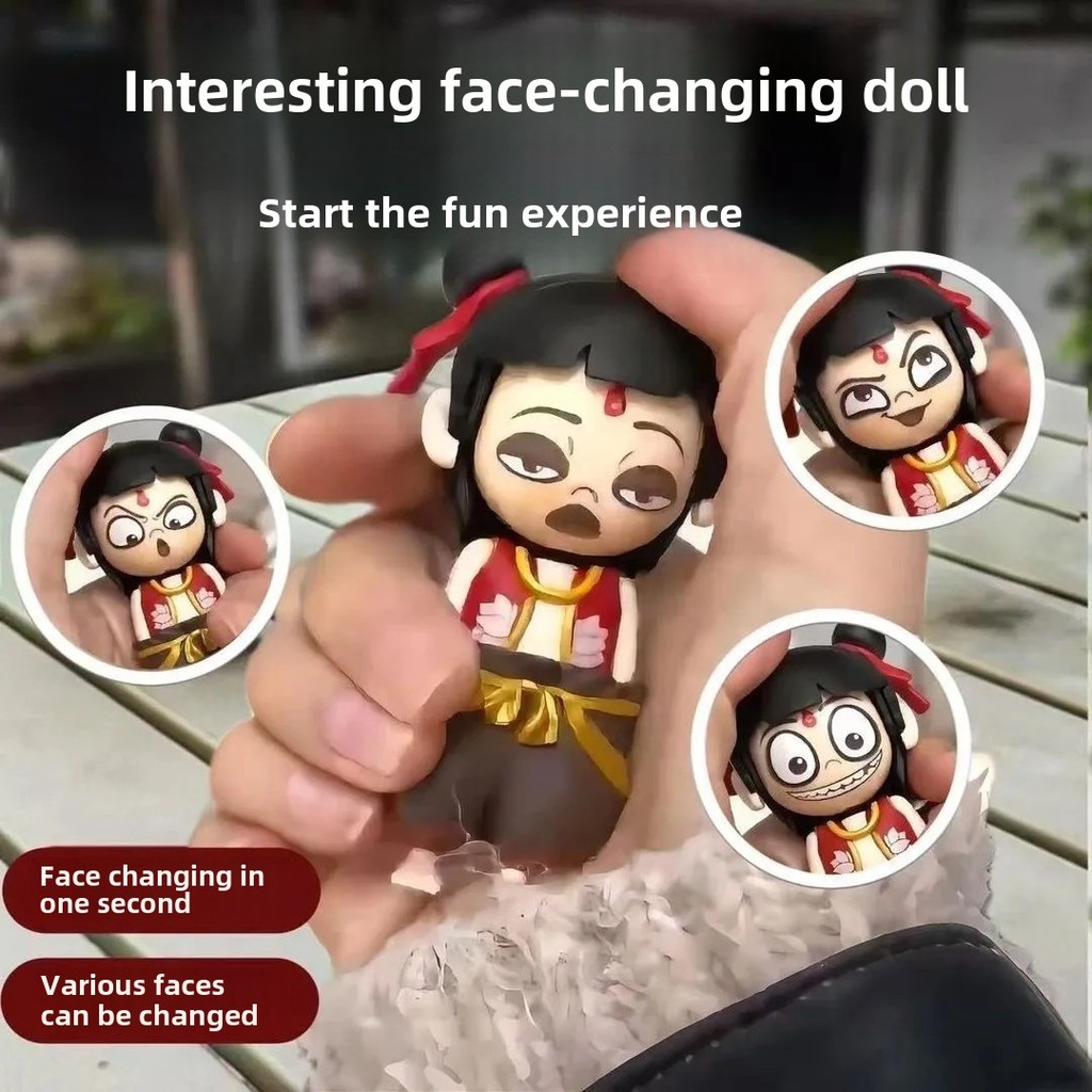 Chinese Film Ne Zha 2 Action Figure Changing Face NeZha 2 Model Doll ...