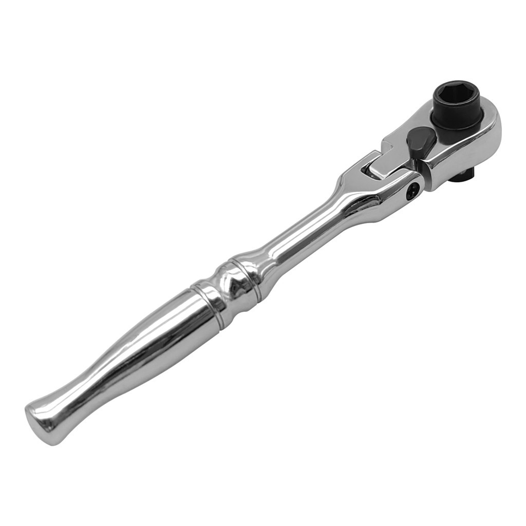 1/4'' Drive Ratchet Handle, 2-in-1 Flex Head Ratcheting Wrench, Socket ...
