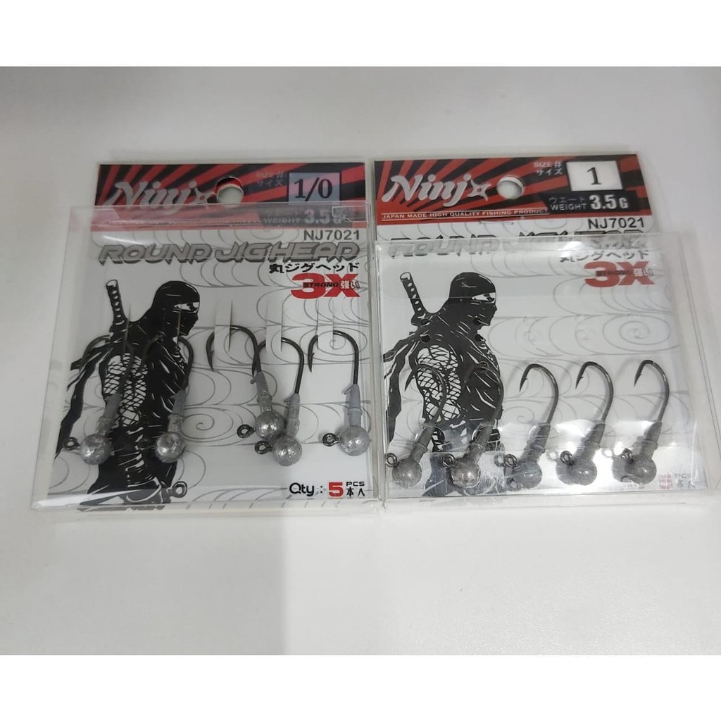 HOOK, NINJA 3X STRONG ROUND JIG HEAD 3.5G (NJ7021) | Shopee Malaysia