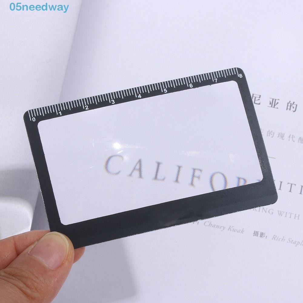 NEEDWAY Card Magnifying Glass Ultra-Thin With Scale Credit Card ...