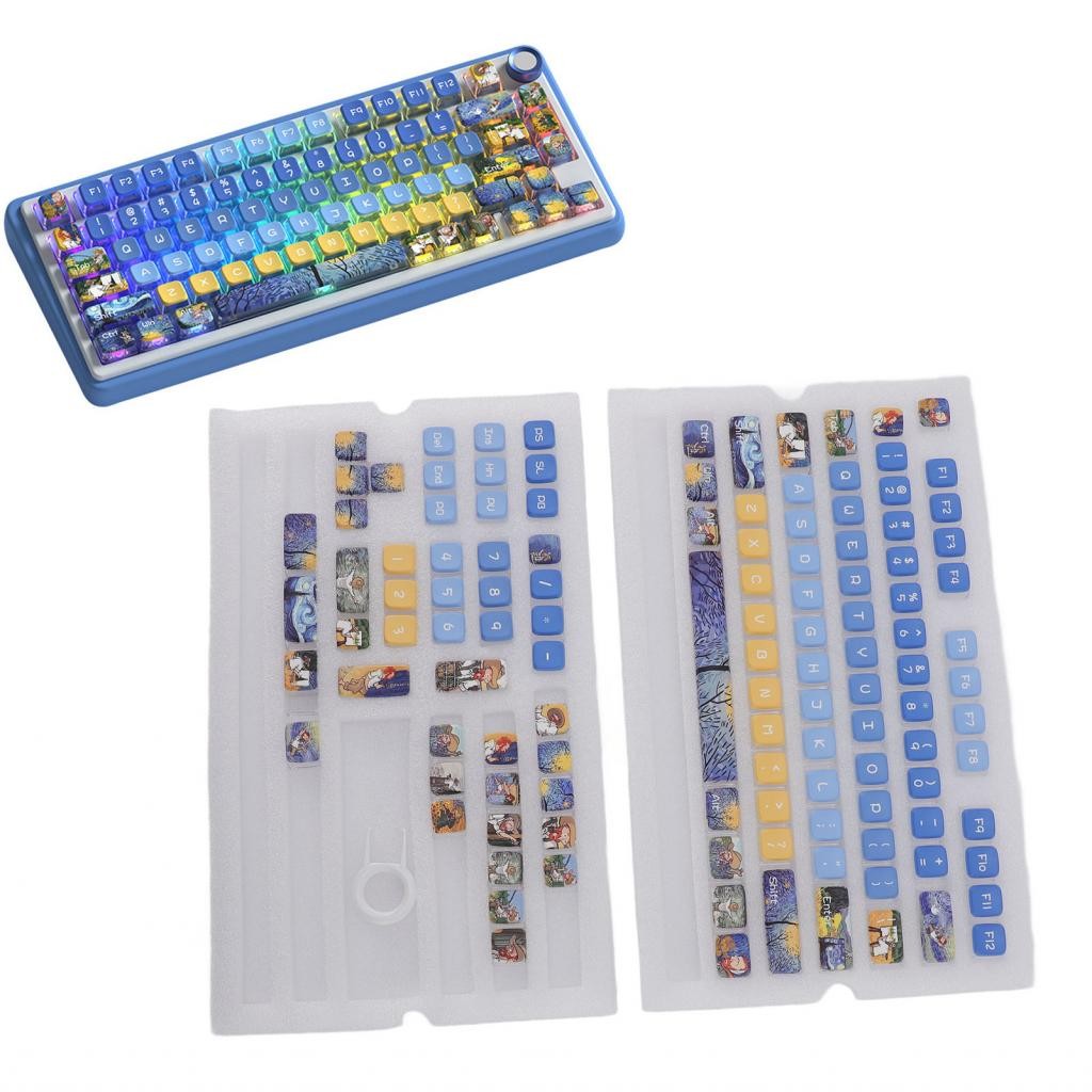 Apill Mechanical Keyboard Keycaps PBT MSA Crystal Pudding 4 Sided ...