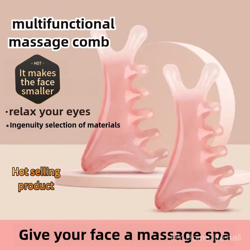 4-in-1 Meridians Massage Comb Head Eye Face Ear Nose Scraping Dredging ...
