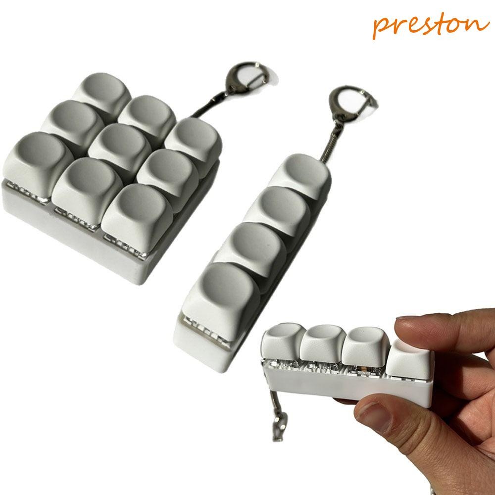 PRESTON Keyboard Fidget Toy, DIY 4/9Keys Finger Fidget Clicker Keychain ...