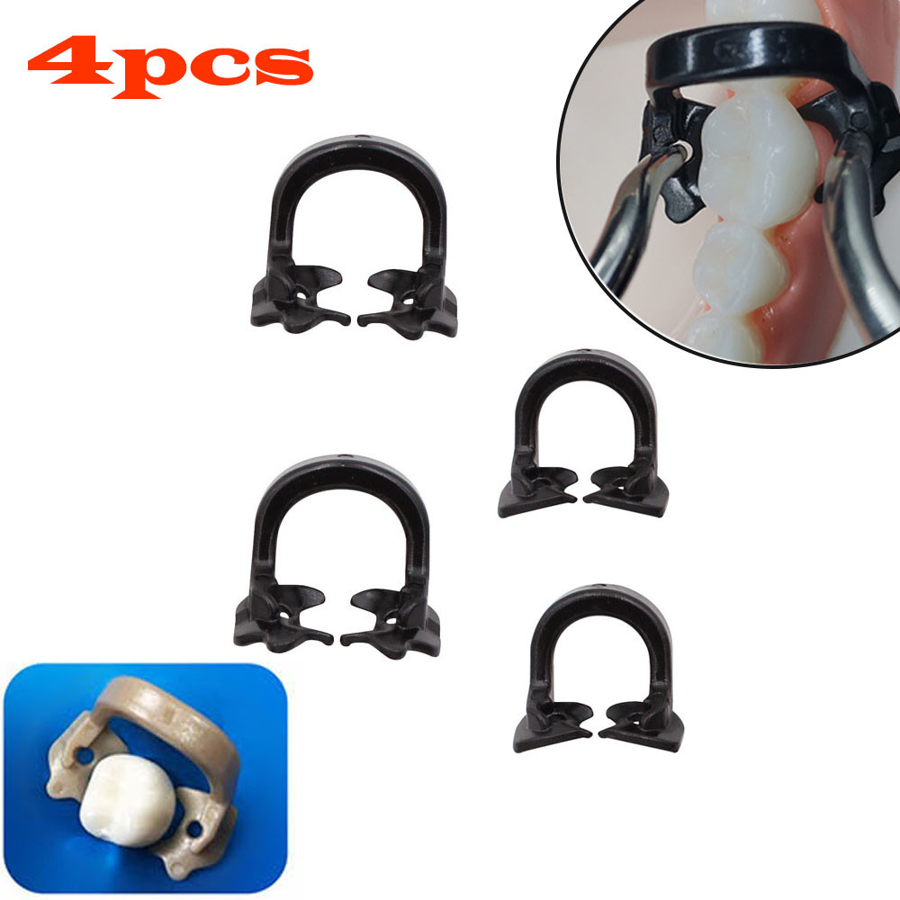 4pcs/box Dental Dam Clips Resin Barrier Clamps Rubber Sectional Matrix ...